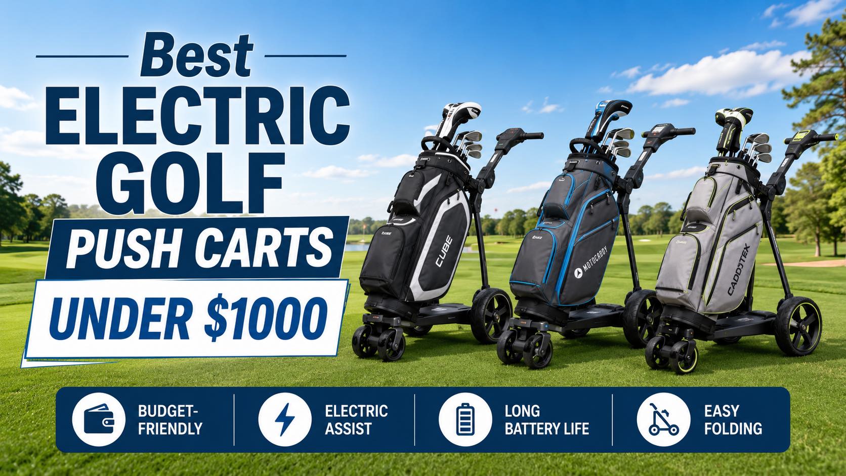 Best Electric Golf Push Carts Under $1000 (2026)