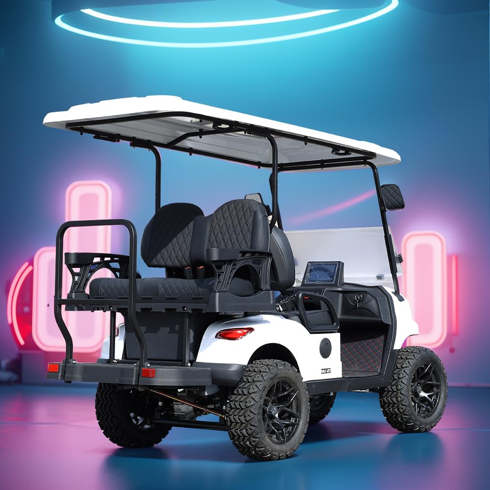 Golfjet 4-Seat Electric Golf Cart with Off-Road Tires - White