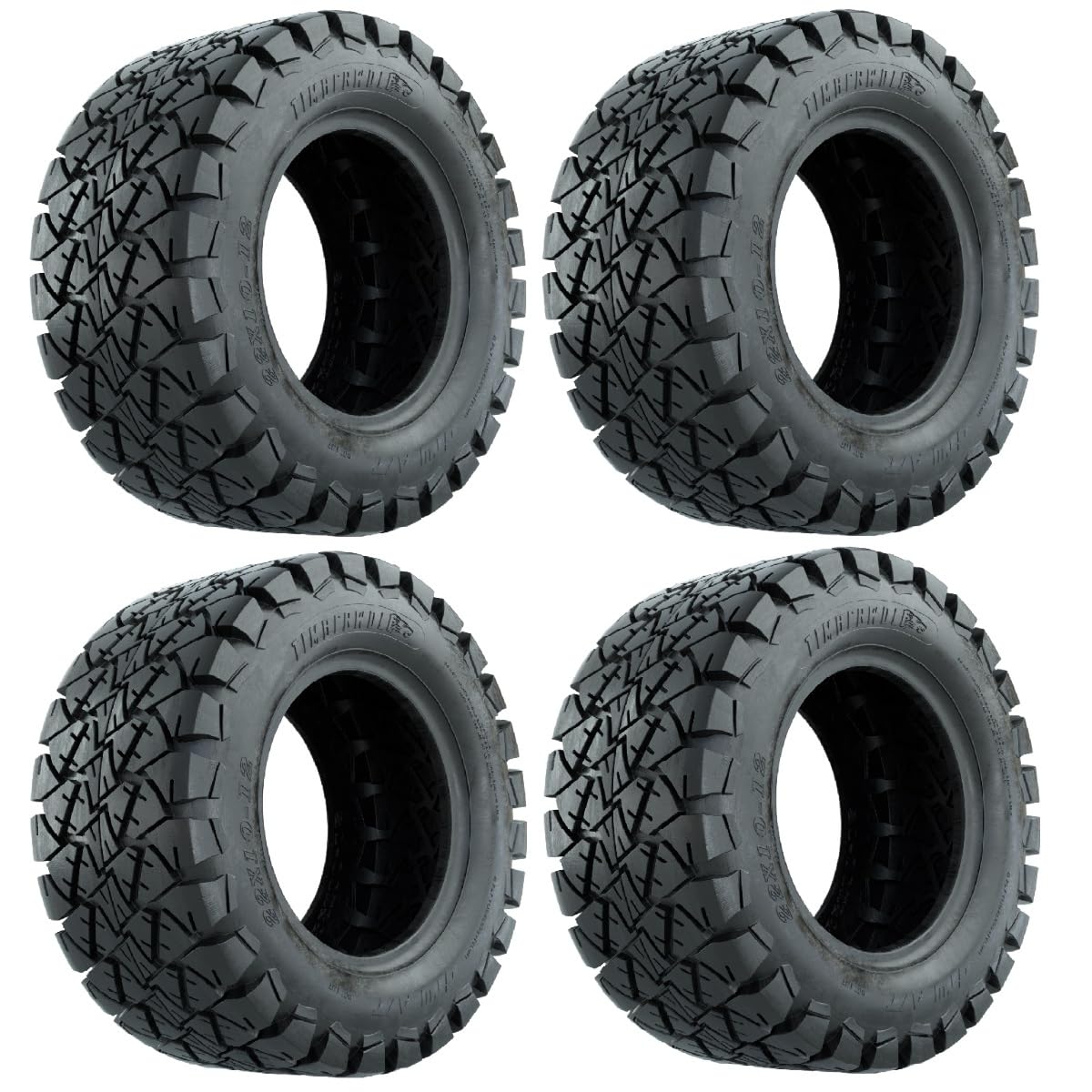 Timberwolf 22” Golf Cart All-Terrain Tire Set (4-Pack) - 22x10-12 ...